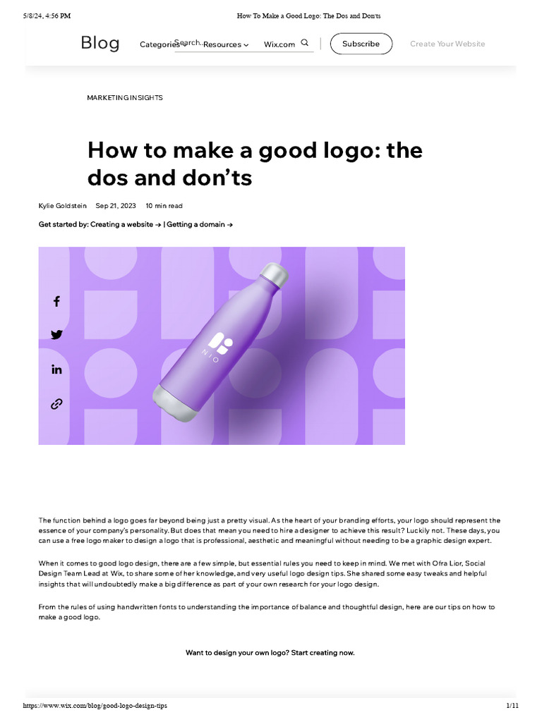 Logo Design Tips Dos And Don Ts Pdf Brand Logos