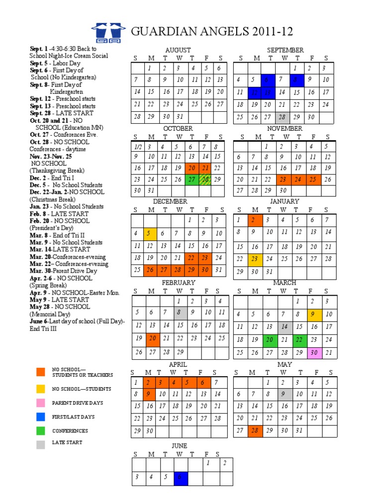School Calendar 2011-2012 Overview | PDF