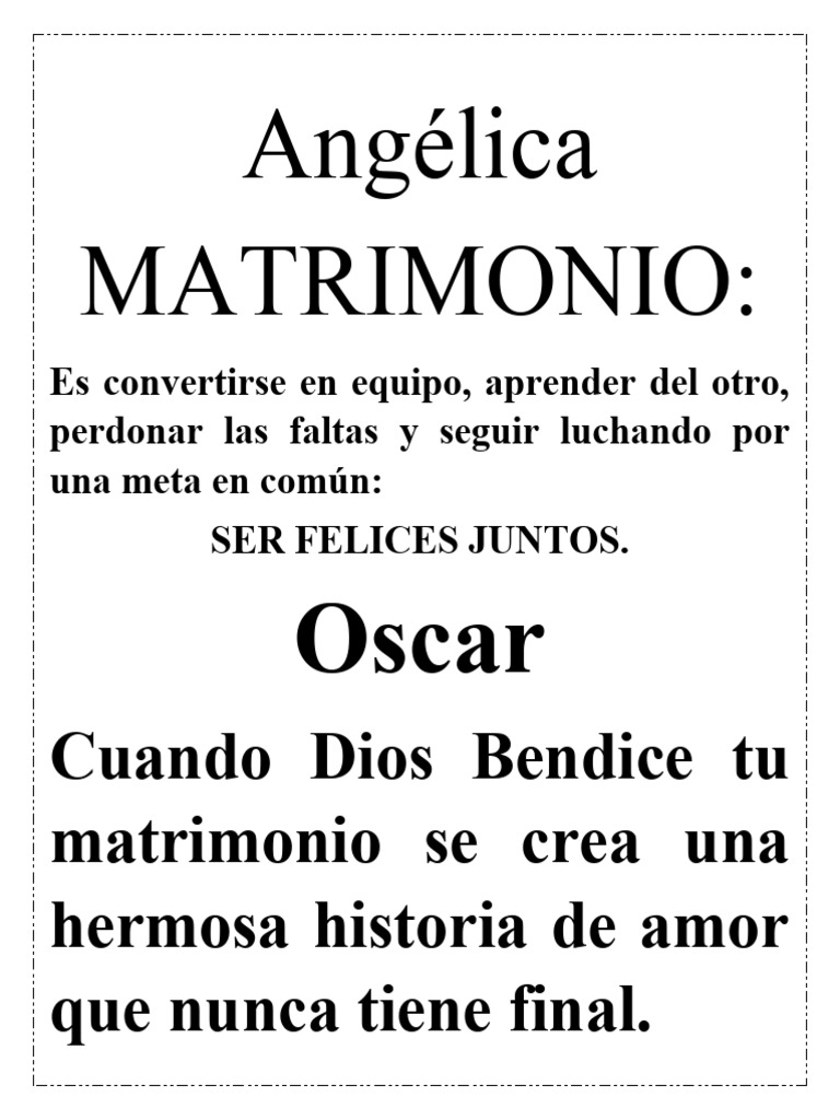 Cartas de Matrimonio | PDF