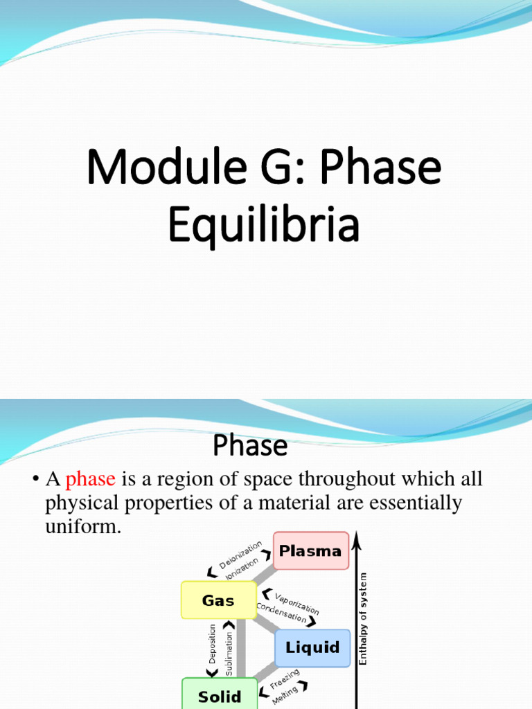Lecture - 26 - Phase Equilibrium | PDF | Phase (Matter) | Vapor