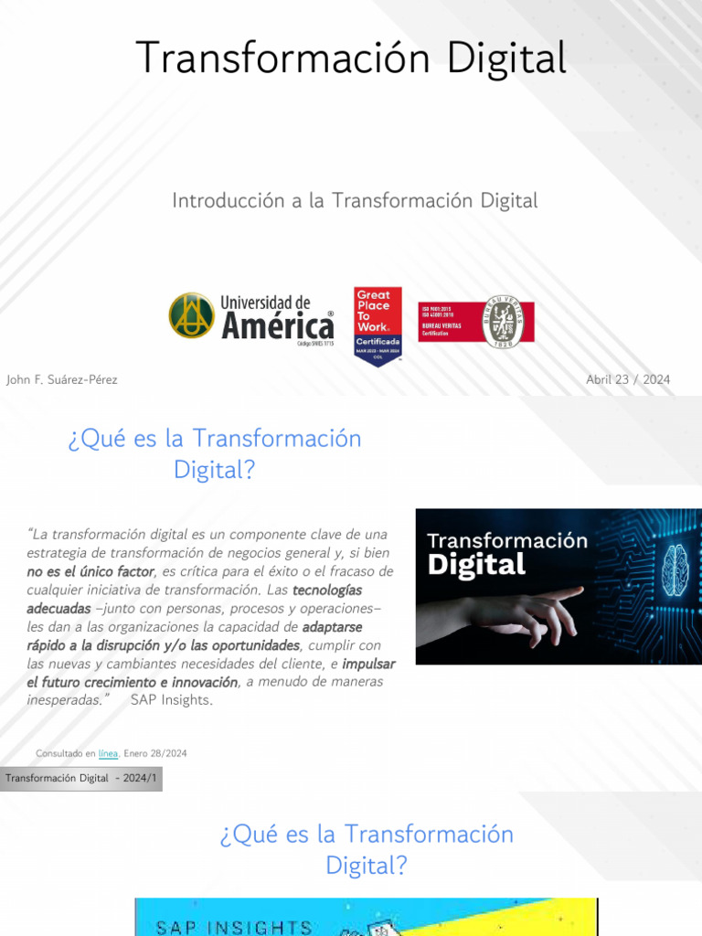 Introducción A La Transformación Digital | PDF | Business | Innovación