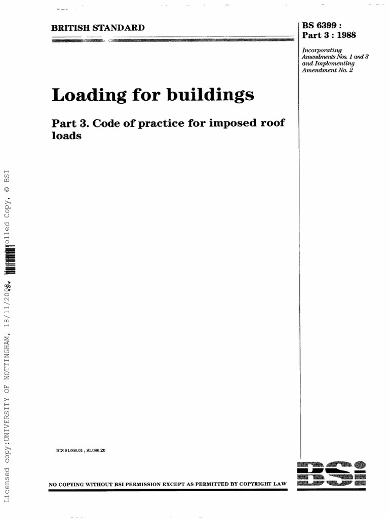 BS 6399 3 1988 | PDF