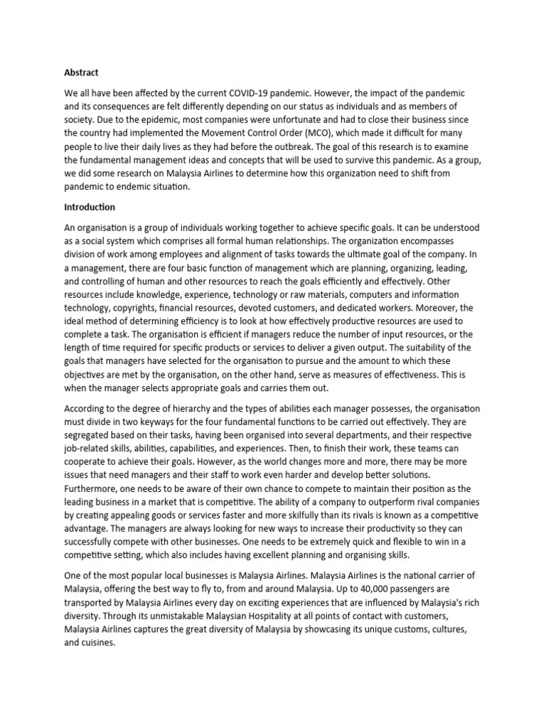 Mgt420 Group Assignment Week 14 Pdf Goal Pandemic