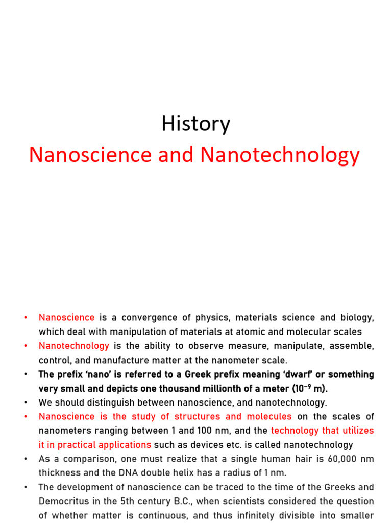 History | PDF | Nanotechnology | Scanning Tunneling Microscope