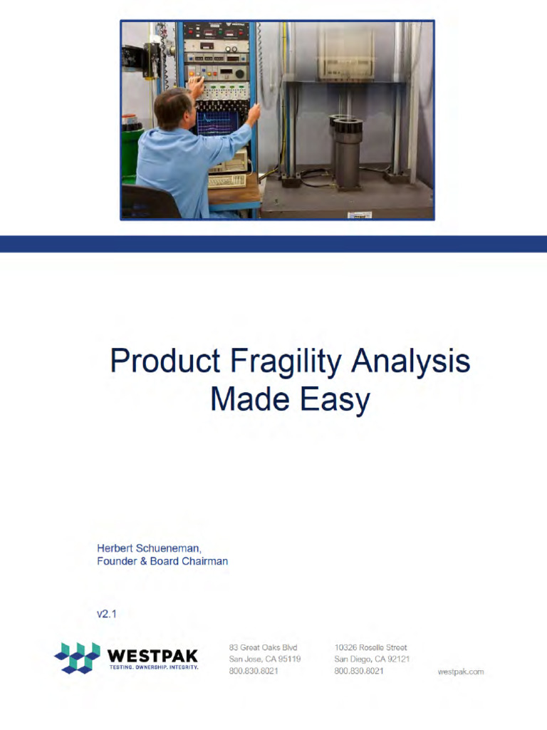 WESTPAK Product Fragility Analysis Made Easy v2.1 | PDF | Resonance ...
