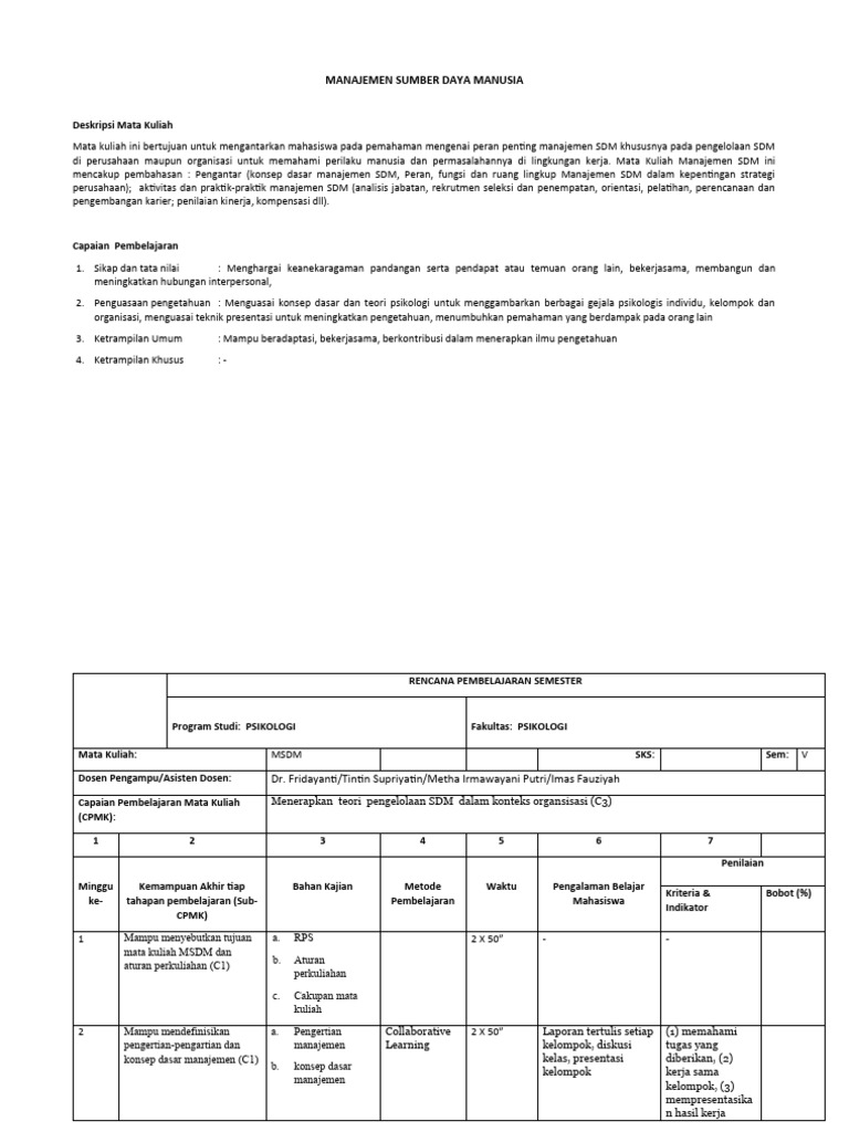 Rps. MSDM 2024 | PDF