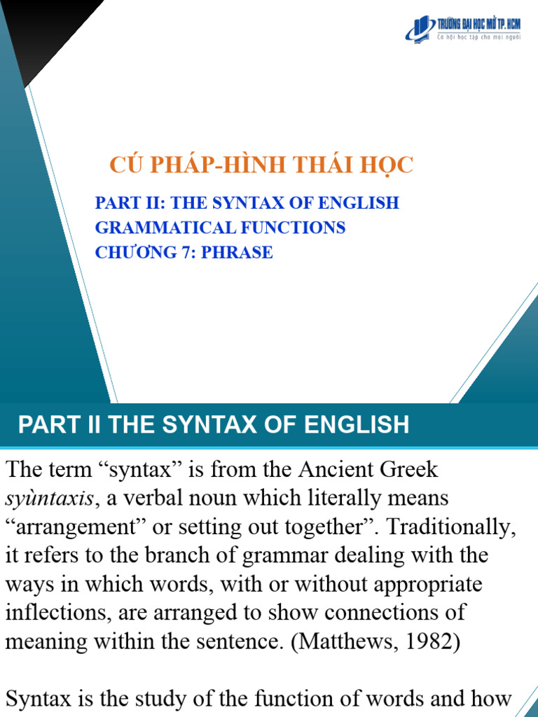 CPHTH - c7 - w4 - Slides | PDF | Phrase | Verb