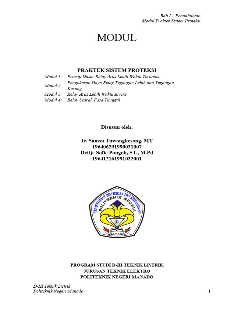 Modul Praktik Sistem Proteksi | PDF | Komputer | Teknologi & Rekayasa