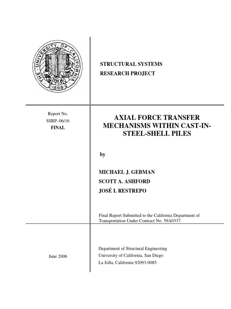 Axial Force Transfer Mechanisms Within Cast-In-Steel-Sheel Piles ...