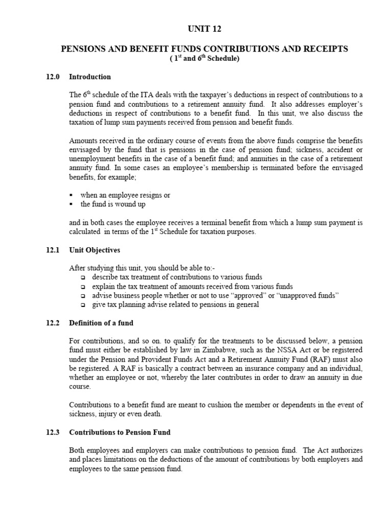 UNIT 12 - pensions (1) | PDF | Pension | Life Annuity