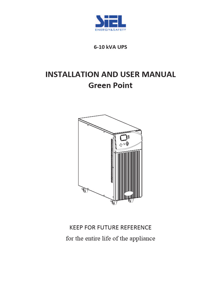 IV394E REV02 Installation and User Manual Green Point T 6-10kVA (ENG) | PDF | Power Supply ...