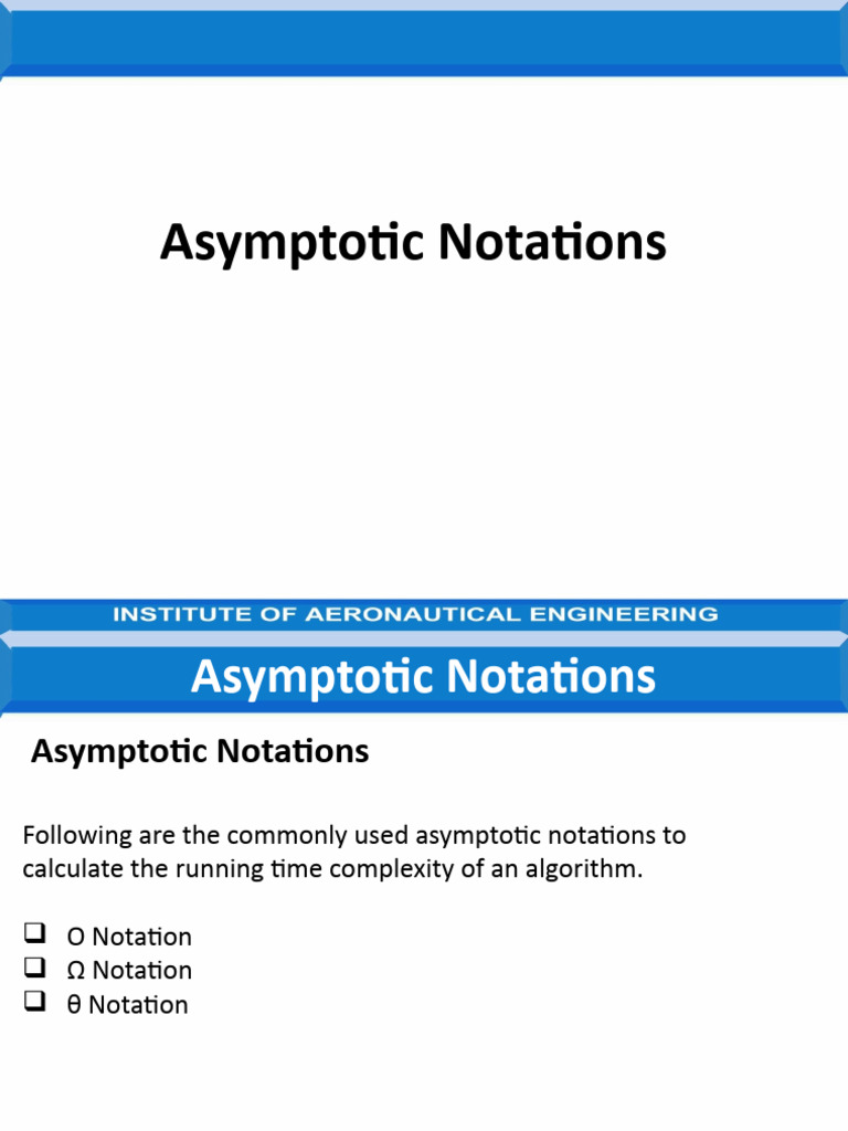 DAA - Notations | Download Free PDF | Time Complexity | Computational Science