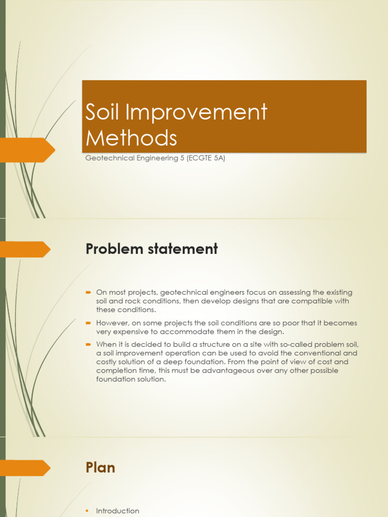 Soil Improvement Methods PDF | PDF | Soil | Drainage