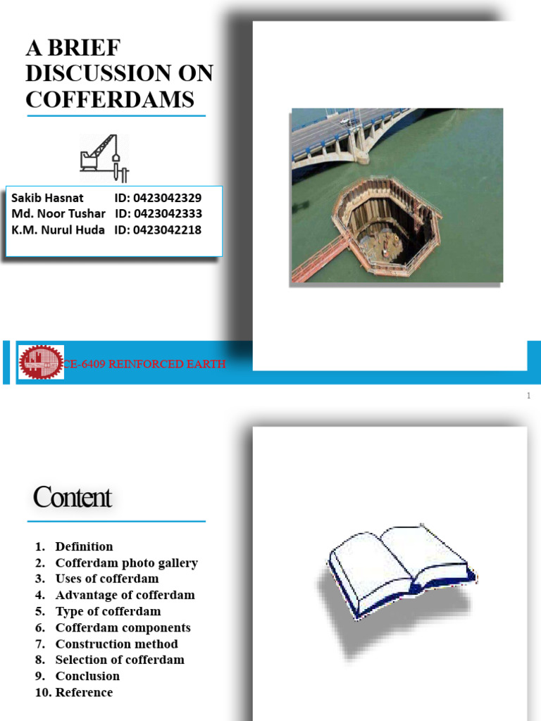 Cofferdam Types and Construction | PDF | Deep Foundation | Dam