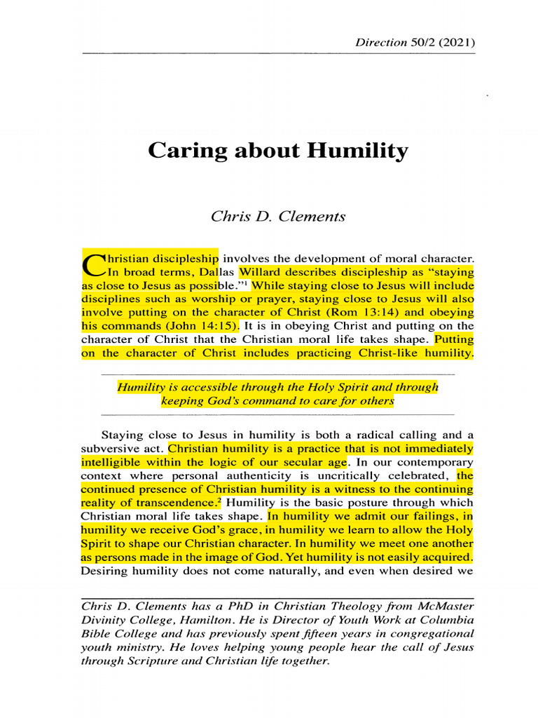 Caring About Humility | PDF | Humility | Copyright
