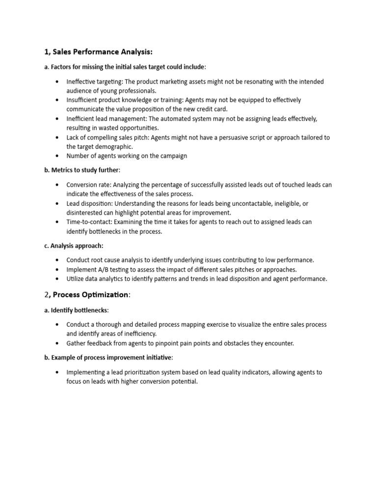 Operations Case Study | Download Free PDF | Customer Experience | Sales