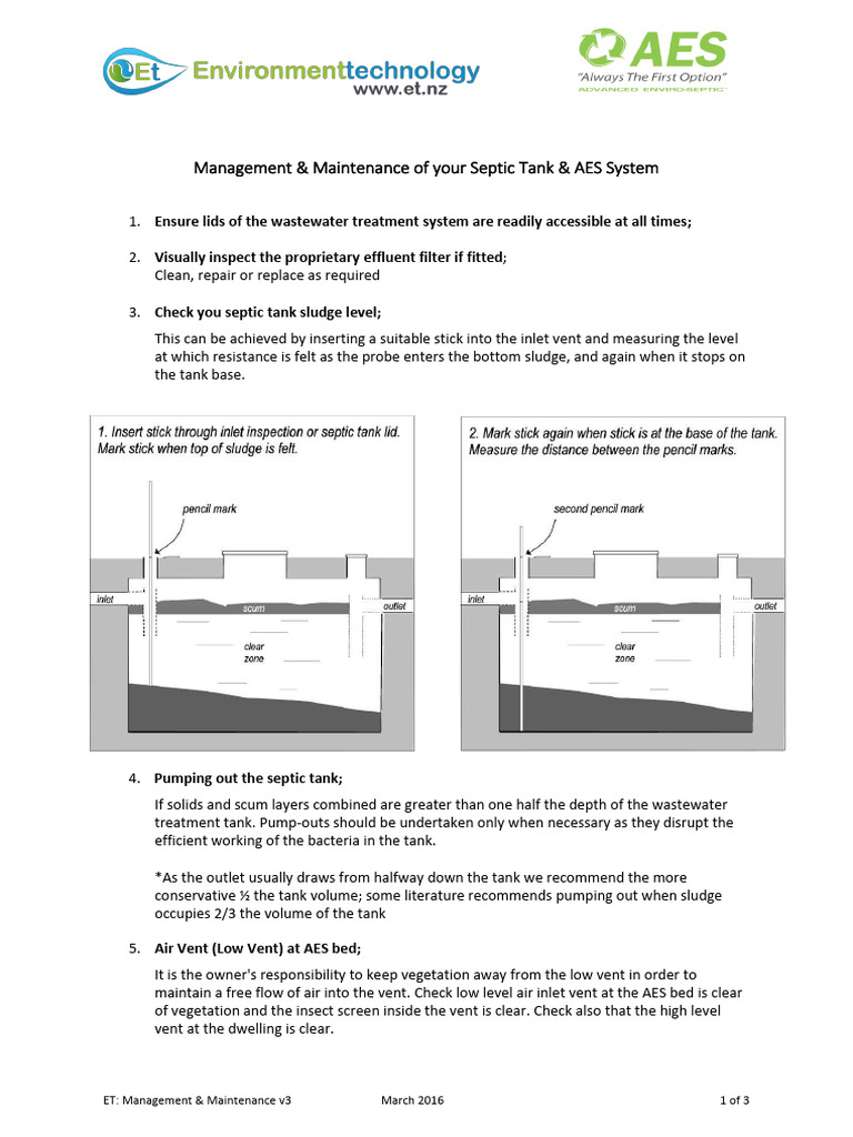 Aes Manual Maintenance Management | Download Free PDF | Sewage ...