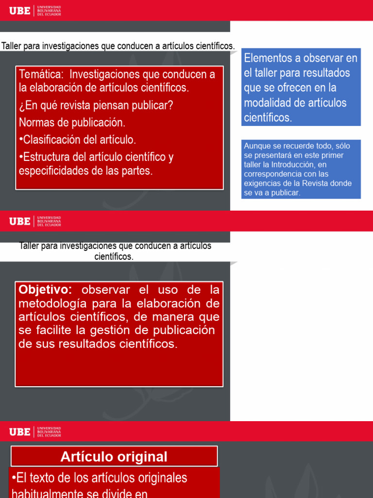 Taller de Redacción de Artículos Científicos | PDF | Publicación ...