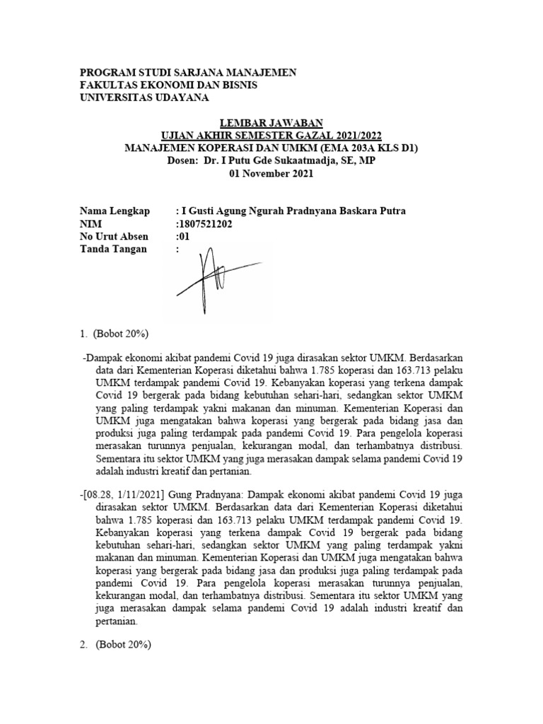 01 - I Gusti Agung Ngurah Pradnyana Baskara Putra - 1807521202 | PDF
