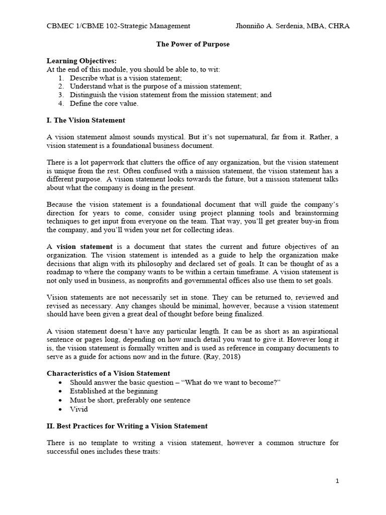 The Power of Purpose 1 | PDF | Goal | Business