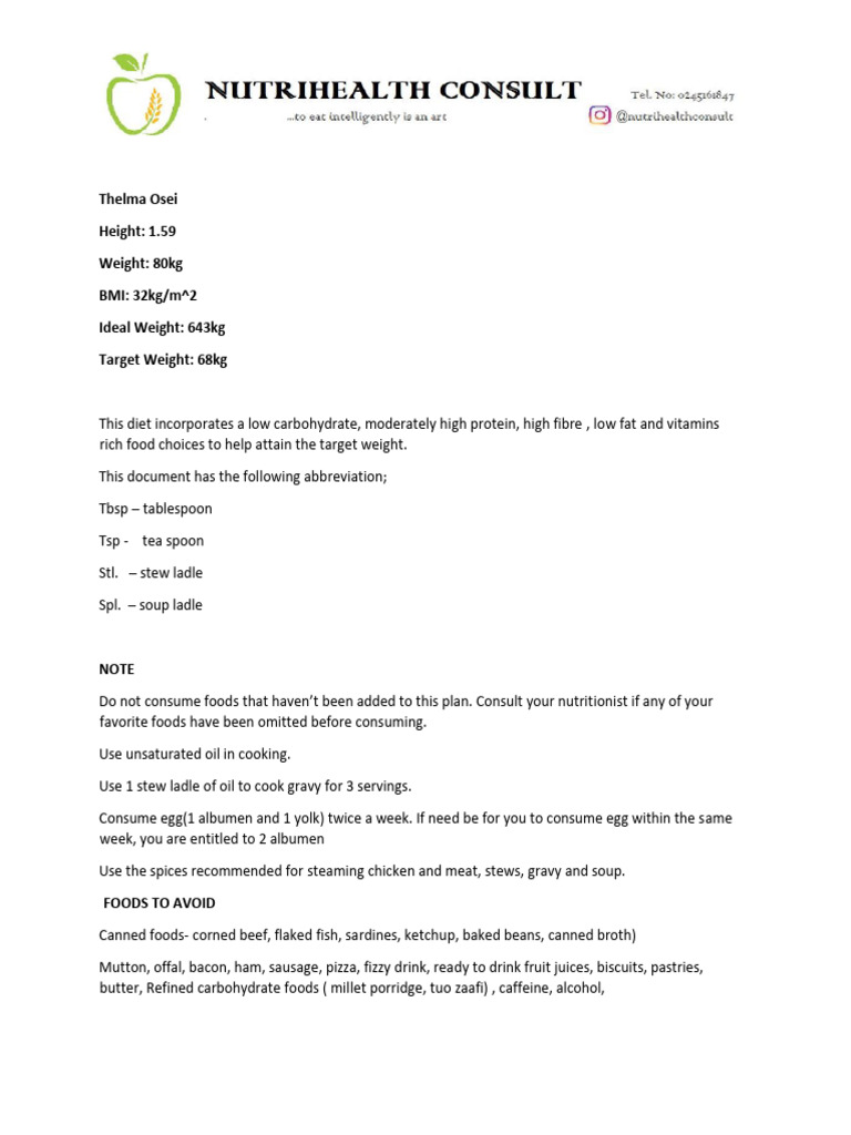 Low-Carb Diet Plan for Weight Loss | PDF | Salad | Foods