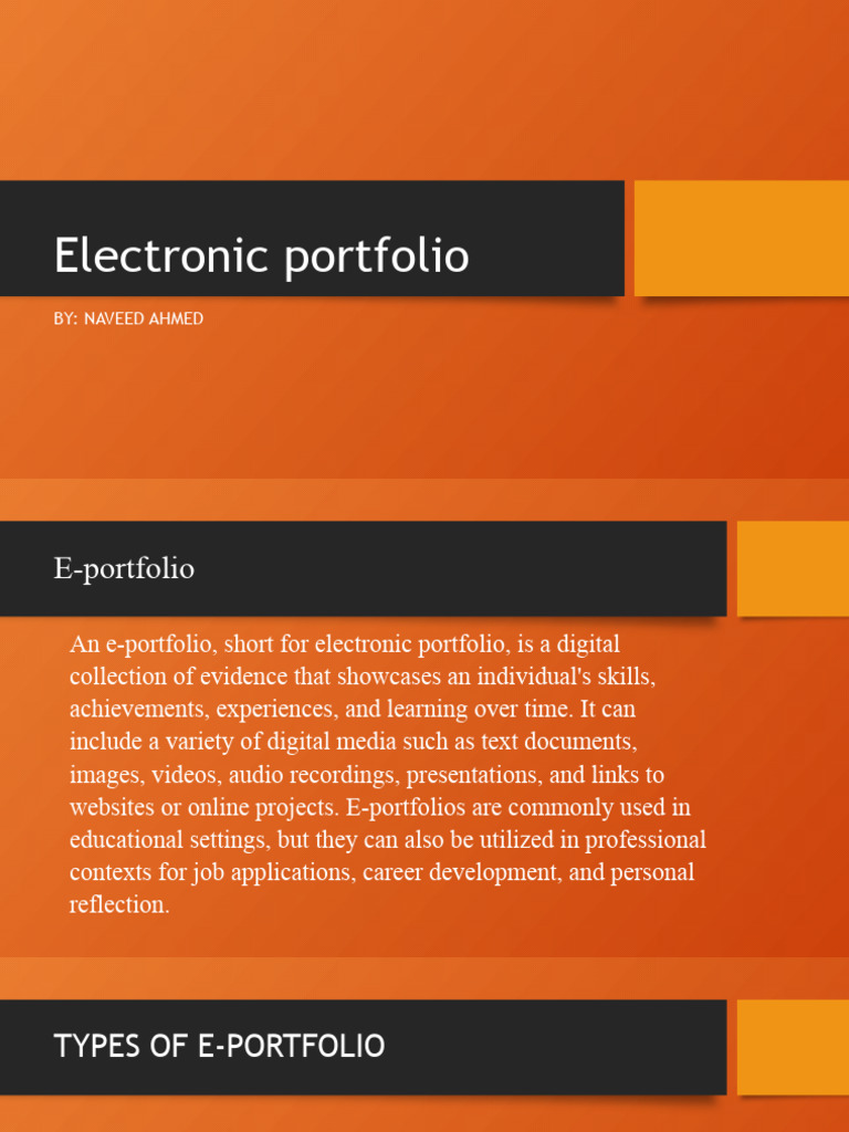 Electronic Portfolio | PDF