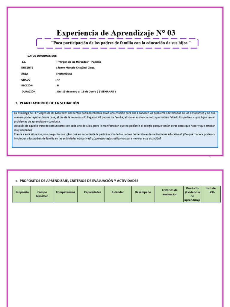 Experiencia 07 - 4b | PDF | Aprendizaje | Sicología