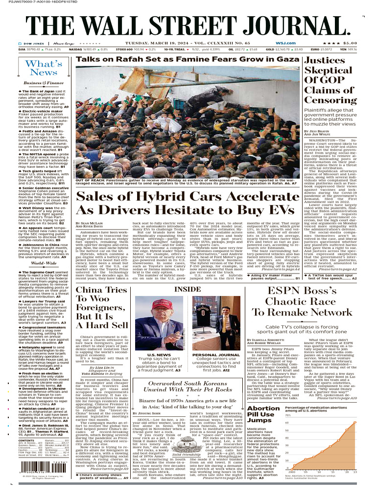 WSJ 19mar | PDF | Hybrid Electric Vehicle | Toyota