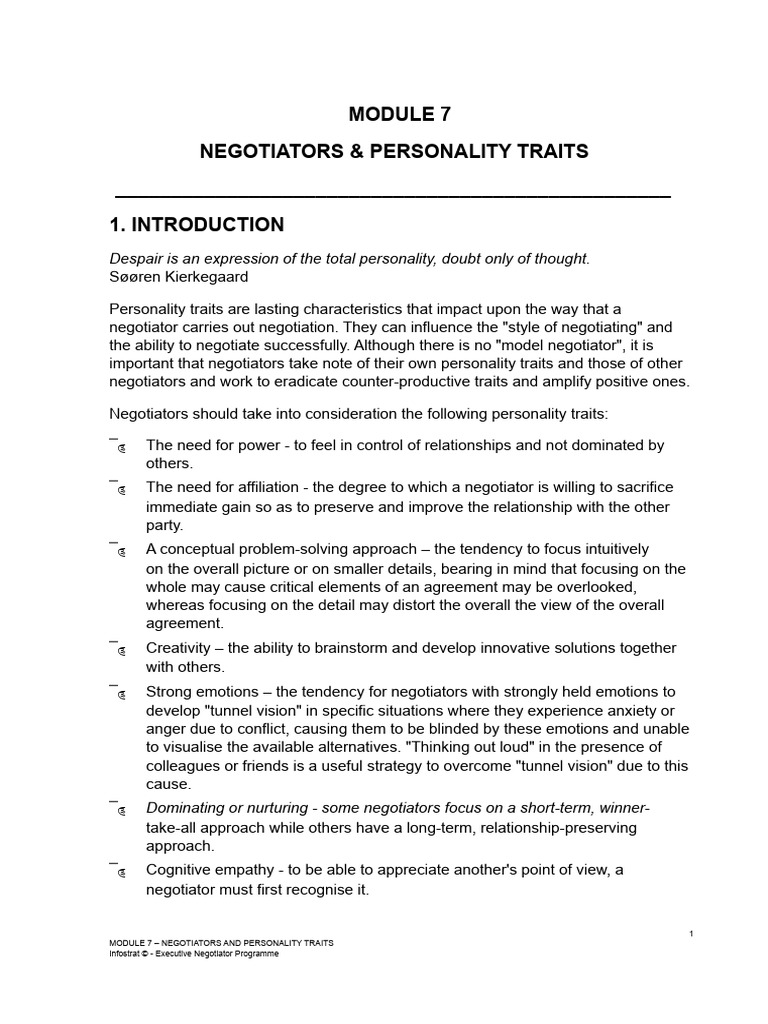 Module 7 | PDF | Negotiation | Conflict Resolution