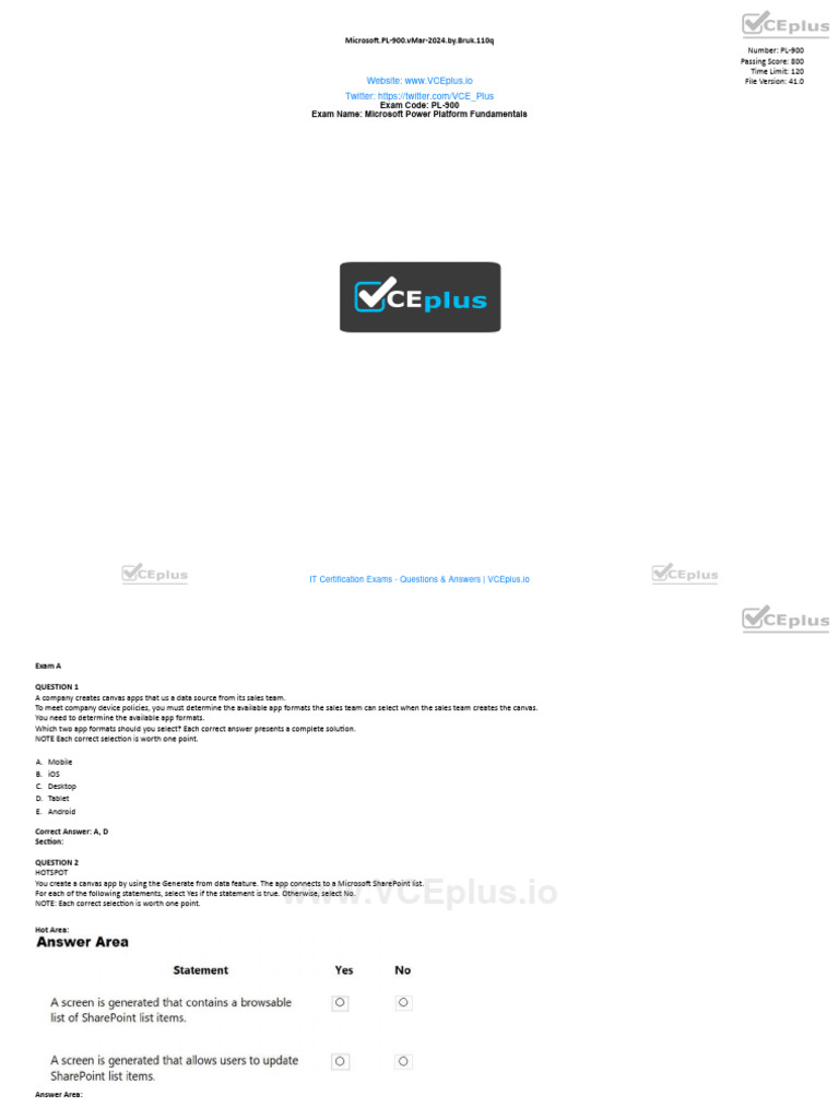 Microsoft.pl 900.VMar 2024.by .Bruk .110q | PDF | Mobile App | Databases