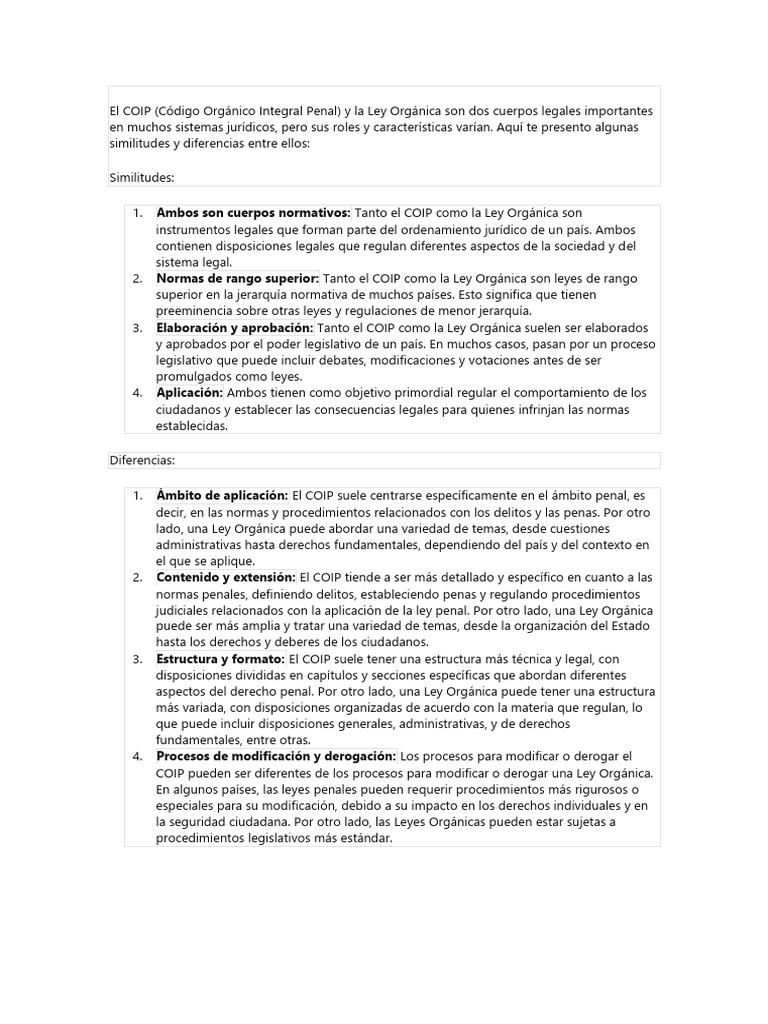 El COIP | PDF | Derecho penal | Gobierno