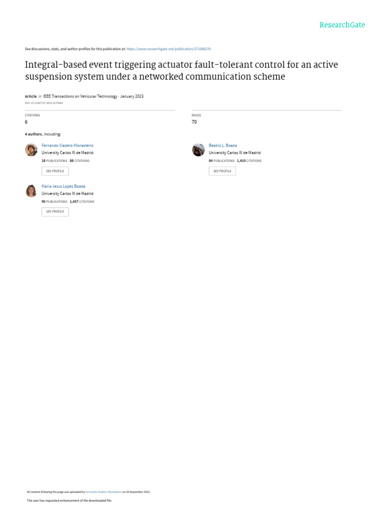 Ieee Tvt May 2023 | PDF | Control Theory | Computer Network