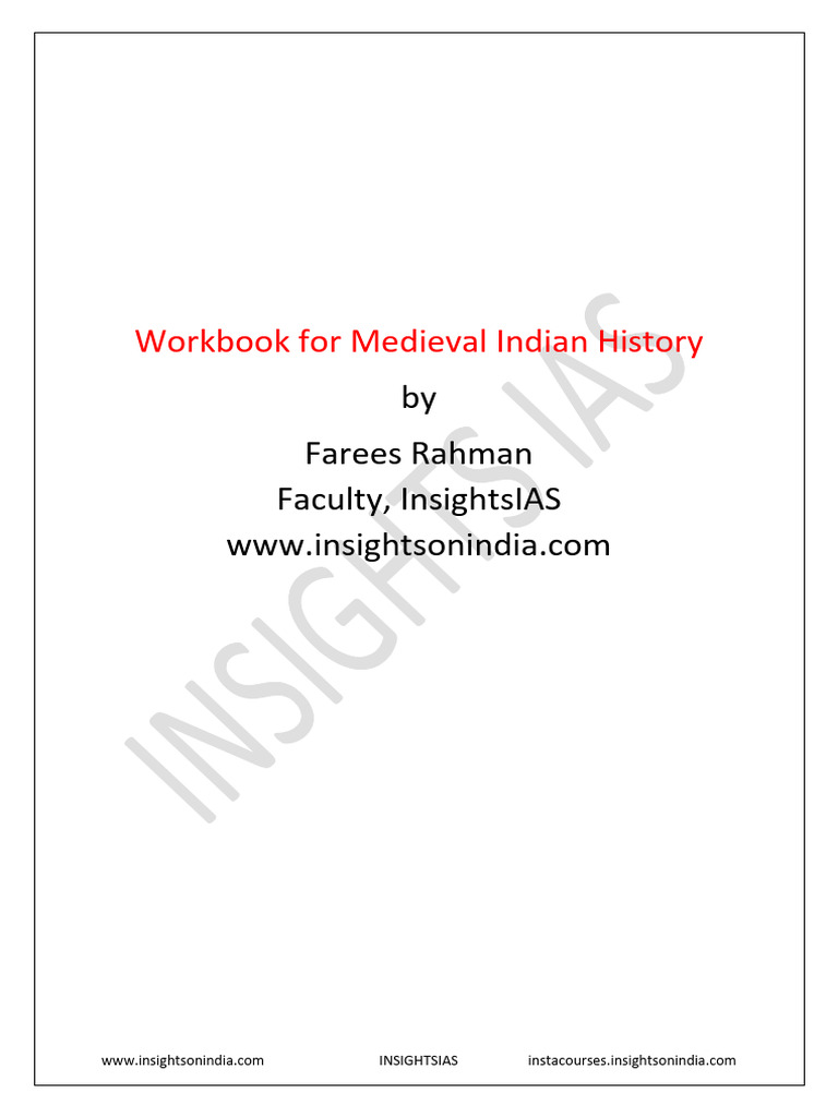 Medieval India Workbook - InsightsIAS | PDF
