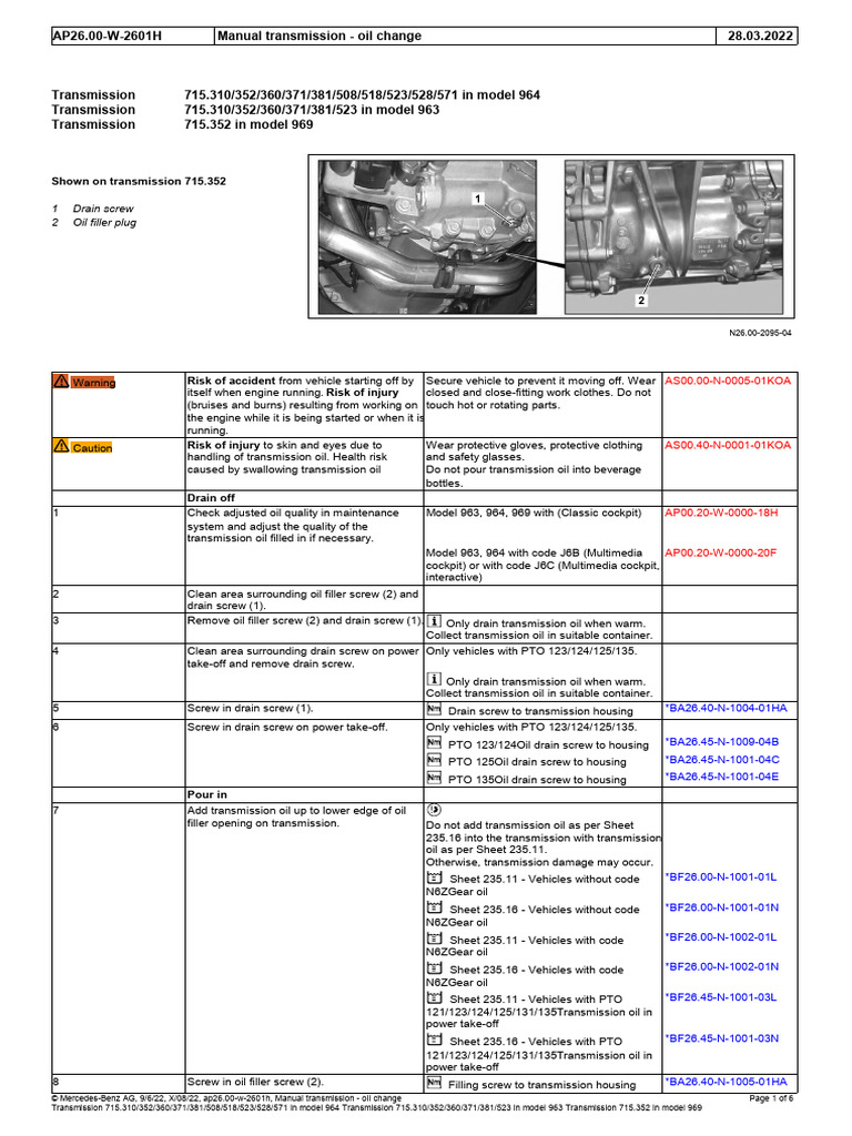 Manual Transmission Oil Change Guide | PDF | Manual Transmission | Motor Vehicle