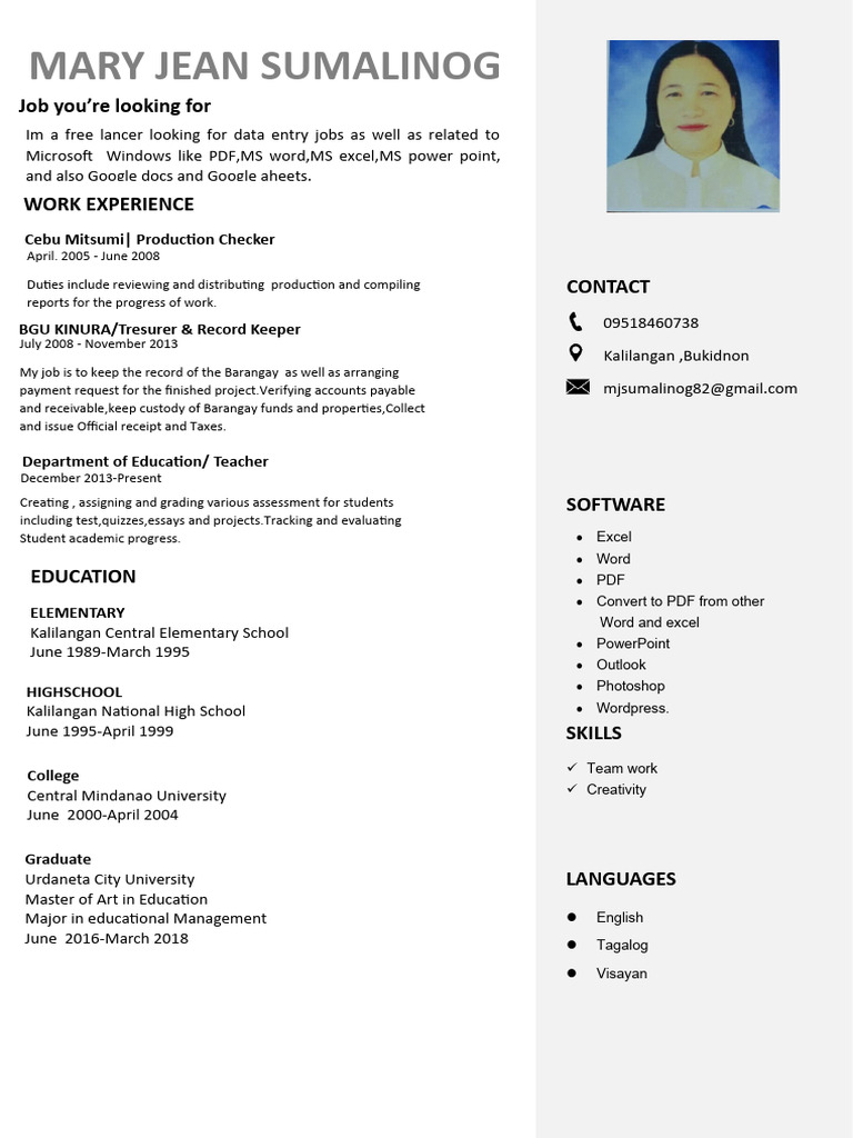 MY RESUME | PDF | Application Software | Computing