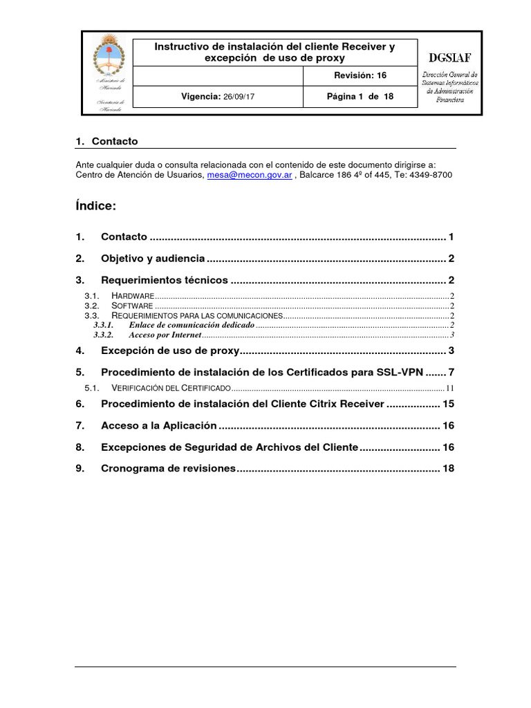 Instructivo Instalacion Aplicaciones CITRIX | PDF | Servidor proxy | Cortafuegos (informática)