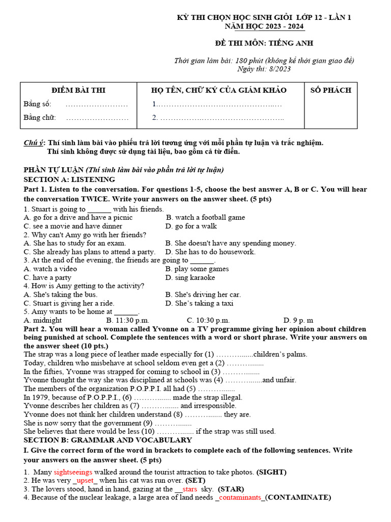 K12. de HSG - Lan 4.chuan Form | PDF | Desert | Water