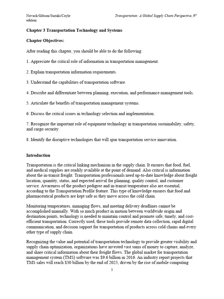 Novack 9e CH03 IM | PDF | Software As A Service | Cargo