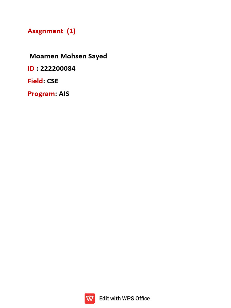 All Assgnments (1,2,3) Oop | PDF | Namespace | Computer Science All Assgnments (1,2,3) Oop | PDF | Namespace | Computer Science