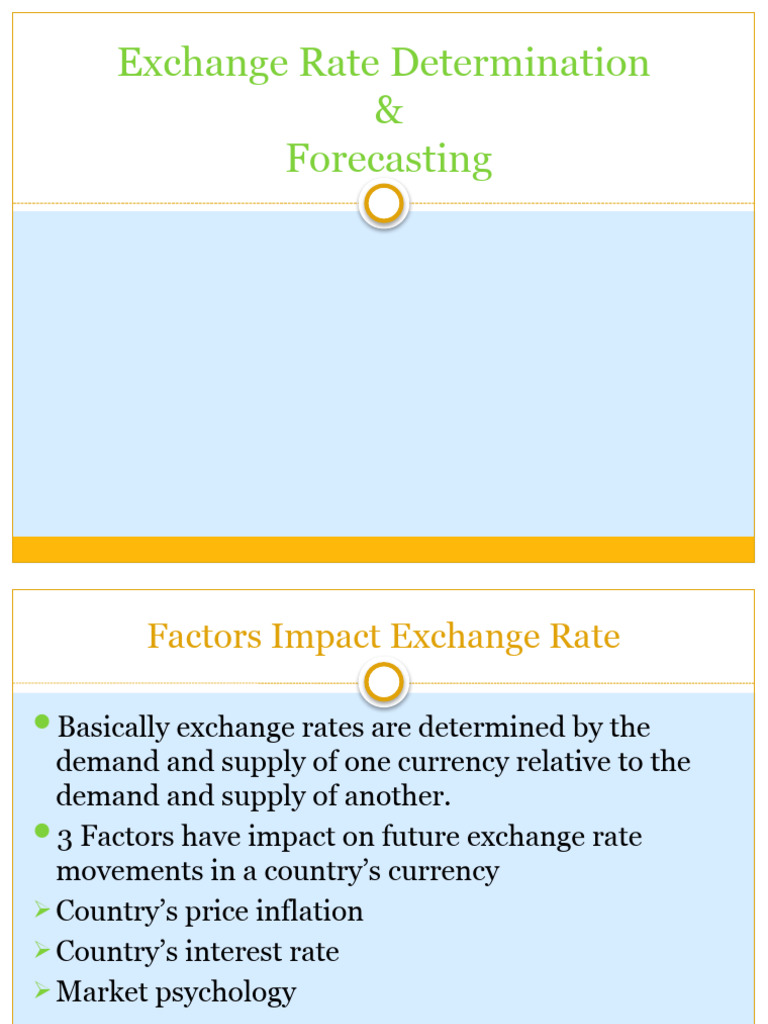 Exchange Rate Factors and Forecasting | PDF | Exchange Rate | Interest ...