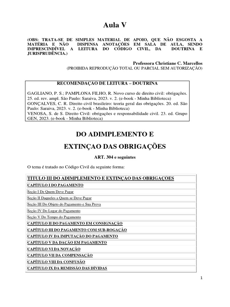 Aula v Pagamento 2024 | PDF | Falência | Direito Privado