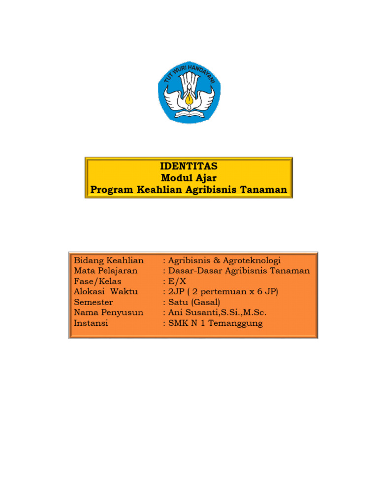 Modul Ajar Dasar-Dasar Agribisnis Tanaman - Memahami Isu Pemanasan Global - Fase E | PDF