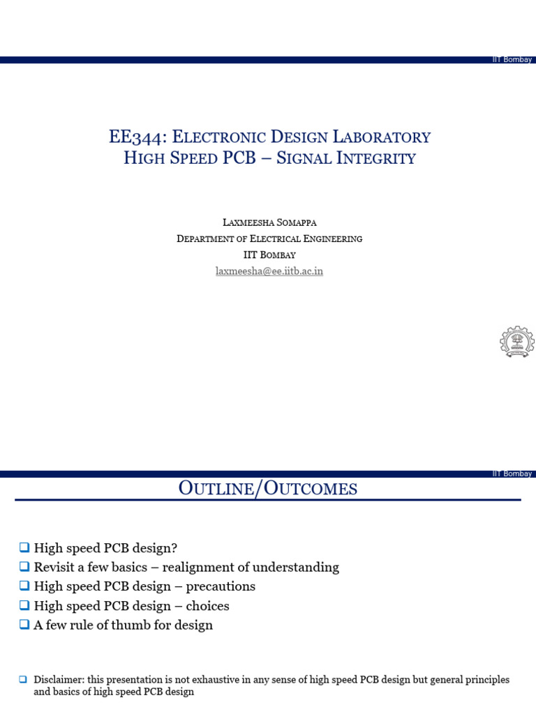 HIGH_SPEED_PCB_SIGNAL_INTEGRITY | PDF | Transmission Line | Electronics