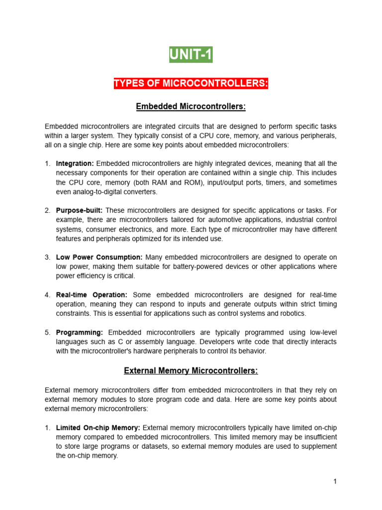 Embedded Systems-NOTES | PDF | Random Access Memory | Read Only Memory Embedded Systems-NOTES | PDF | Random Access Memory | Read Only Memory
