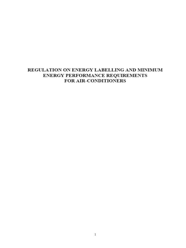 Bahrain AC Energy Labeling Regulation | PDF | Air Conditioning ...