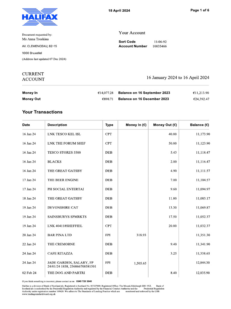 Halifax Bank | PDF | Payments | Banks