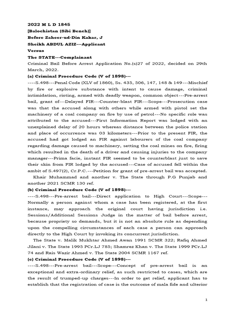 Pre-Arrest Bail Decision in Criminal Case | PDF | Bail | Prosecutor