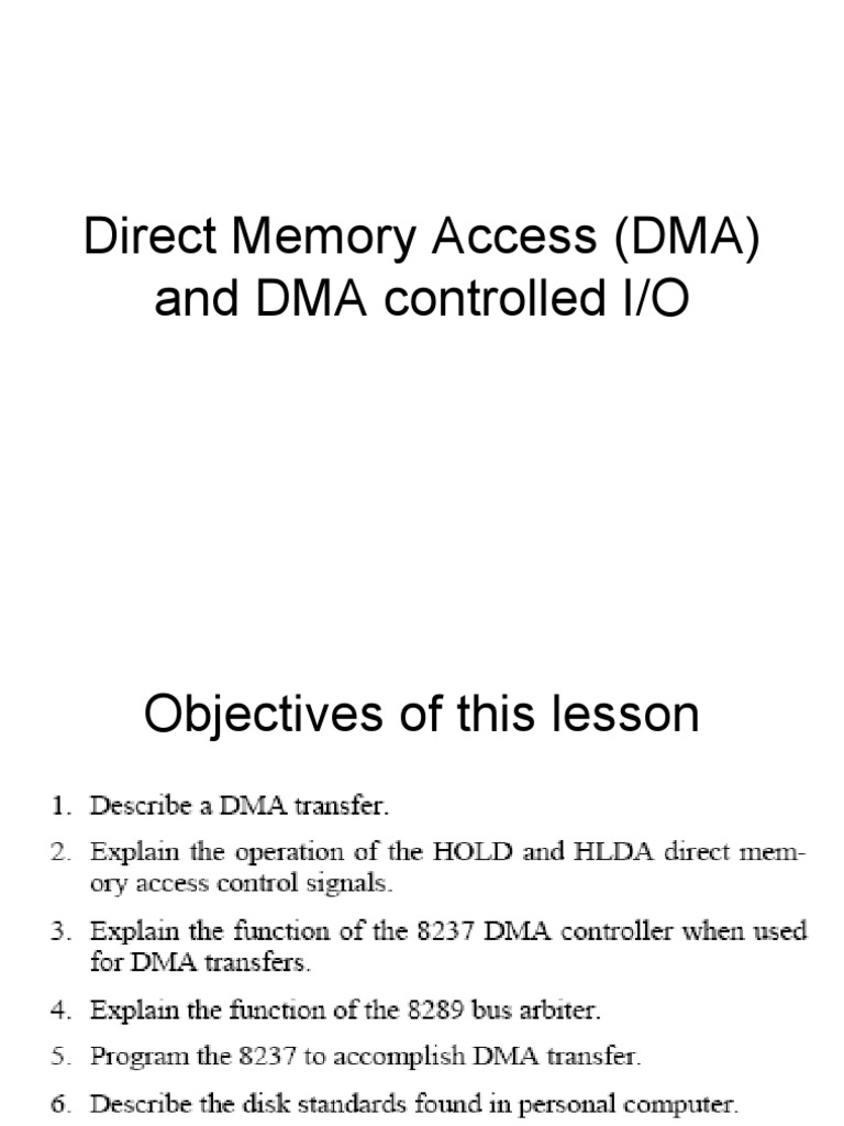 DMA Operation and Timing Diagrams | PDF