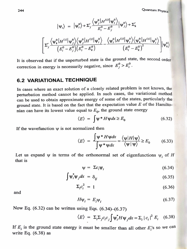 Variational Principle & WKB Appx. | PDF | Physical Chemistry | Physical Sciences