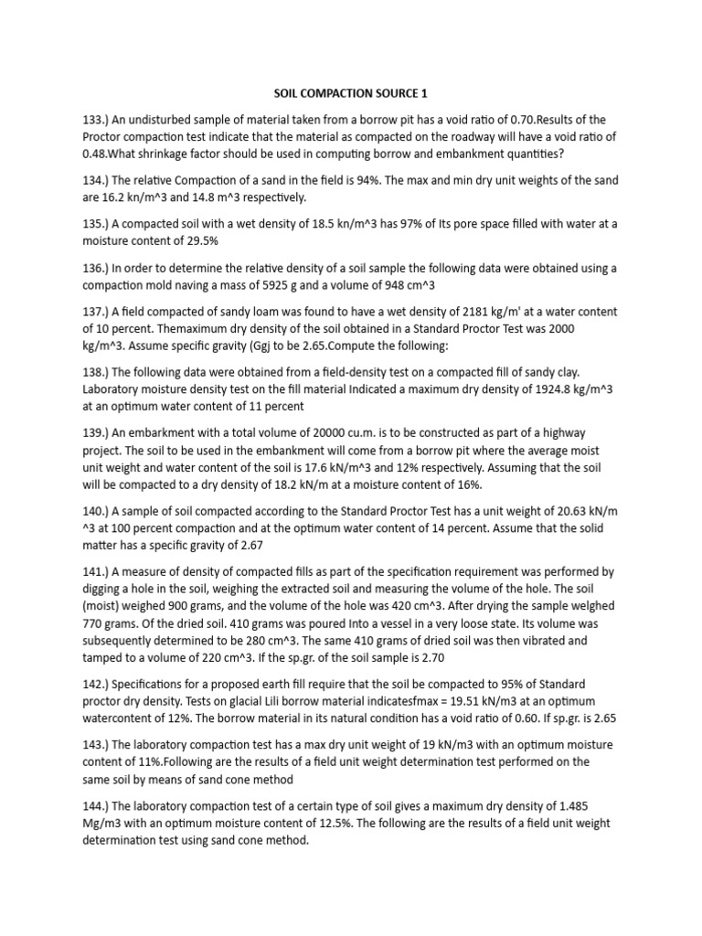 Geotech Quiz 3 For CTRL F | PDF | Density | Aquifer